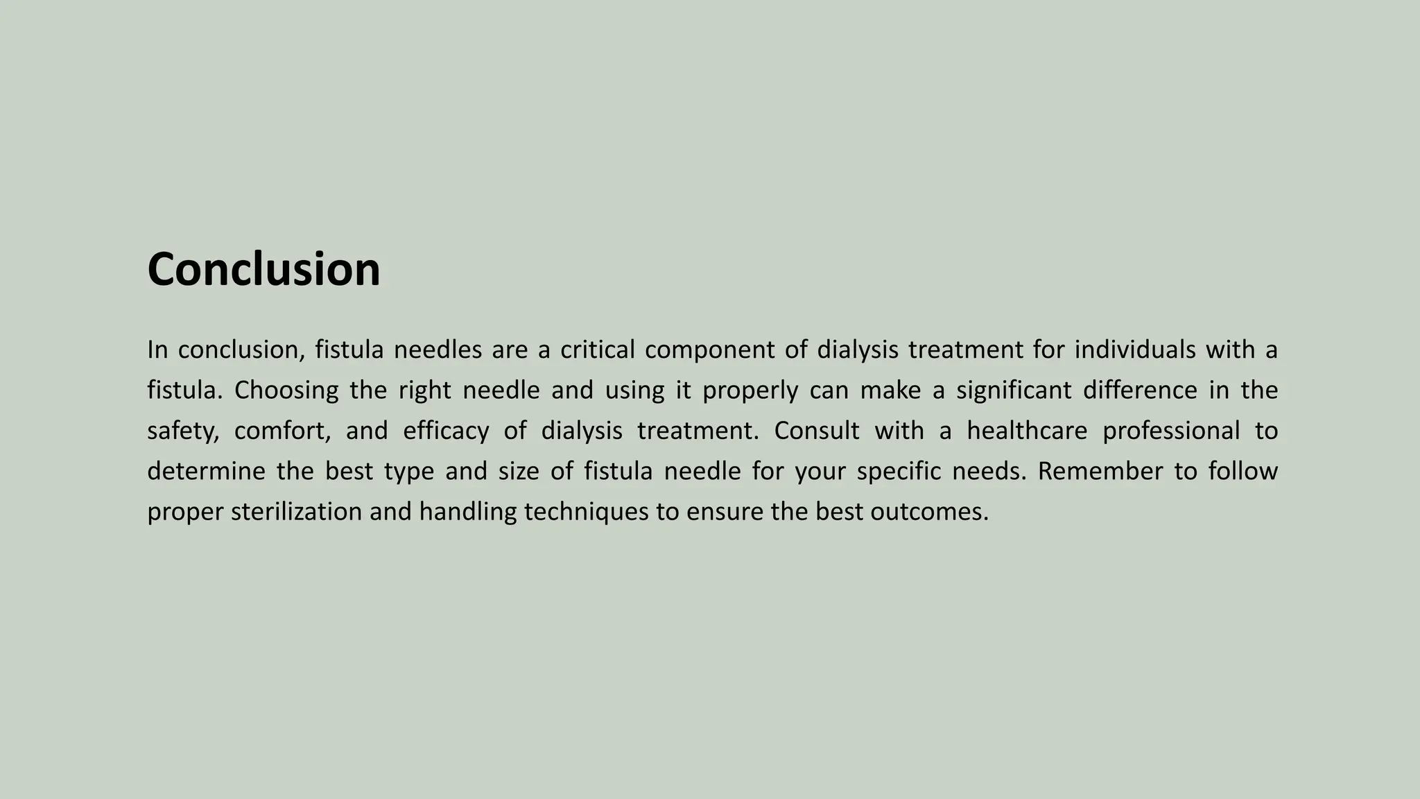 How to Select the Best Fistula Needle: The Complete Guide | PPTX