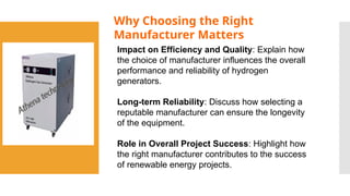 Choosing the Right Hydrogen Generator Manufacturer - Athena Technology.pptx