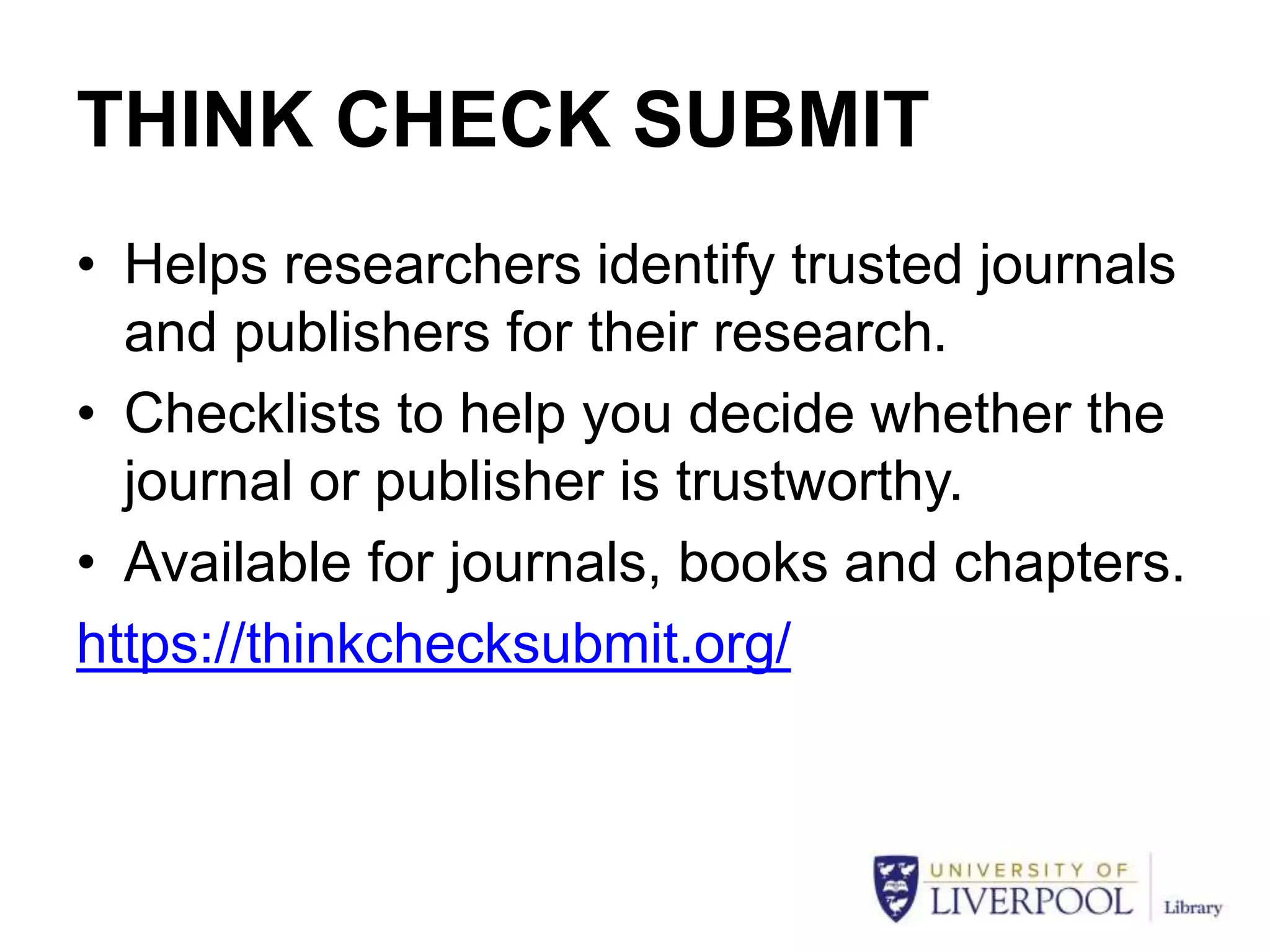 Choosing the right journal | PPTX