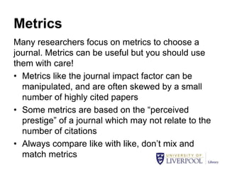 Choosing the right journal | PPTX
