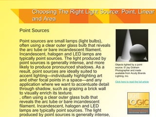 Choosing the right light source | PPT