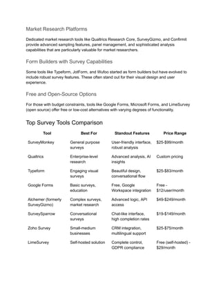 Choosing the Right Online Survey Tool Made Simple | PDF