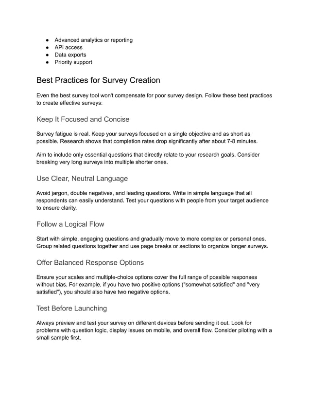 Choosing the Right Online Survey Tool Made Simple | PDF