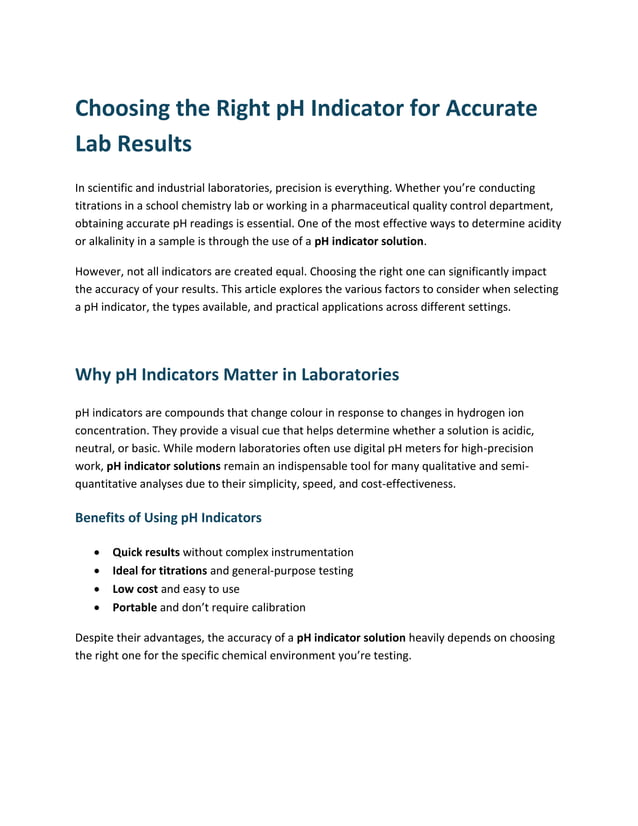 Choosing the Right pH Indicator for Accurate Lab Results.pdf