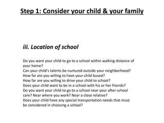 Choosing the right school! | PPTX