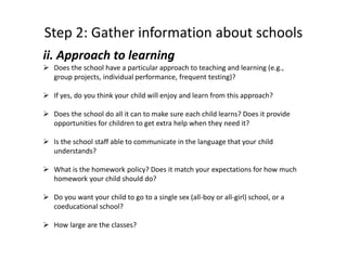 Choosing the right school! | PPT