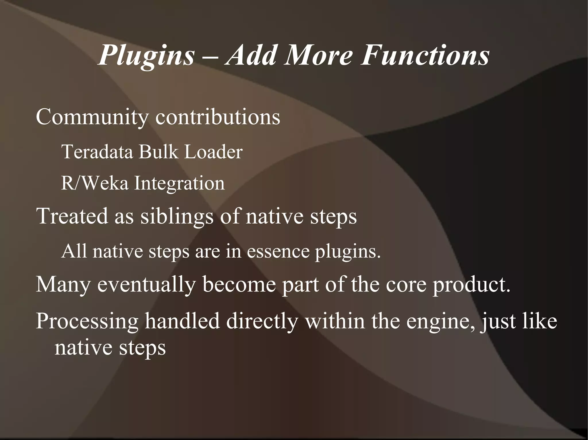 Choosing the right steps in pentaho kettle | ODP