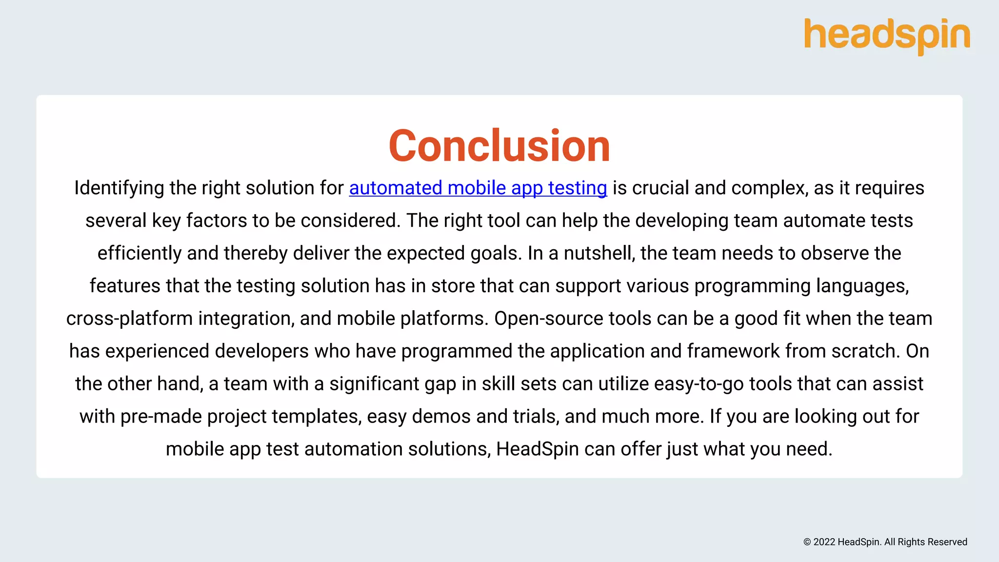 Choosing The Right Tools For Automated Mobile App Testing Pptx