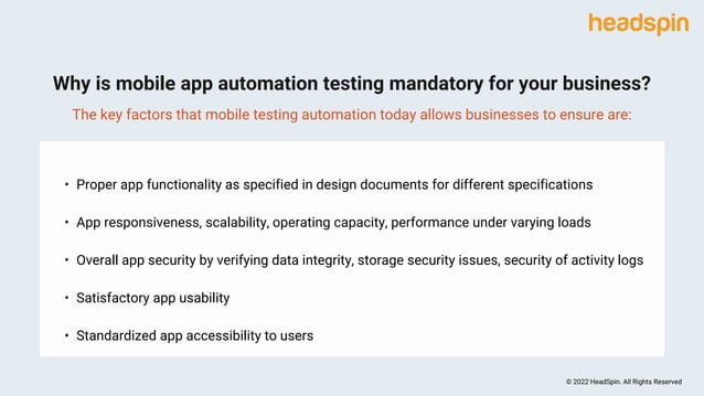 Choosing The Right Tools For Automated Mobile App Testing Pptx