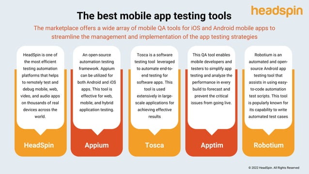 Choosing The Right Tools For Automated Mobile App Testing Pptx