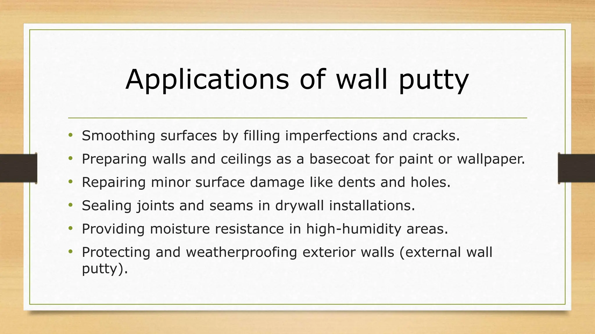 Choosing the Right Wall Putty and Applying It.pptx | Home Improvement ...