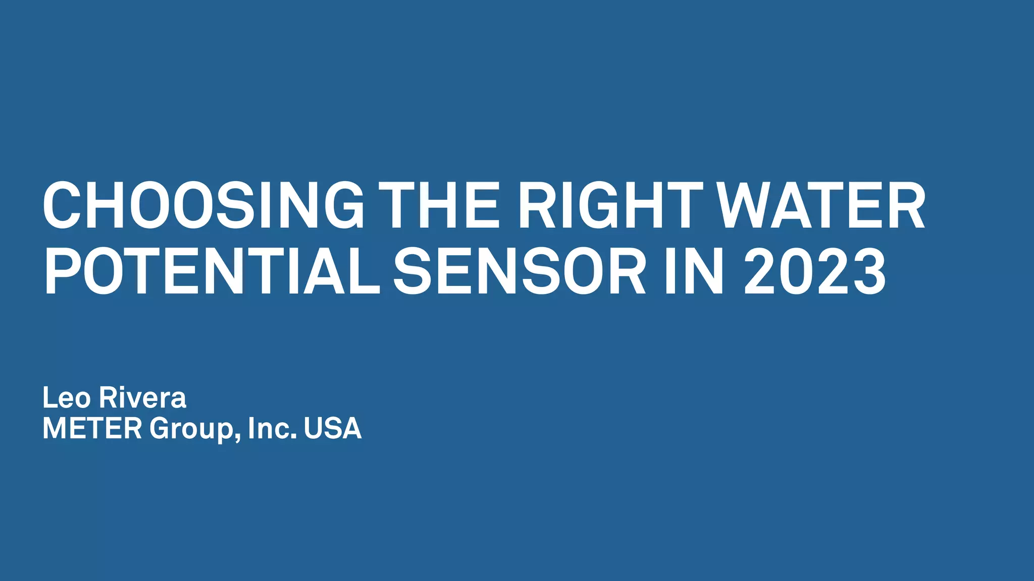 Choosing the Right Water Potential Sensor | PDF