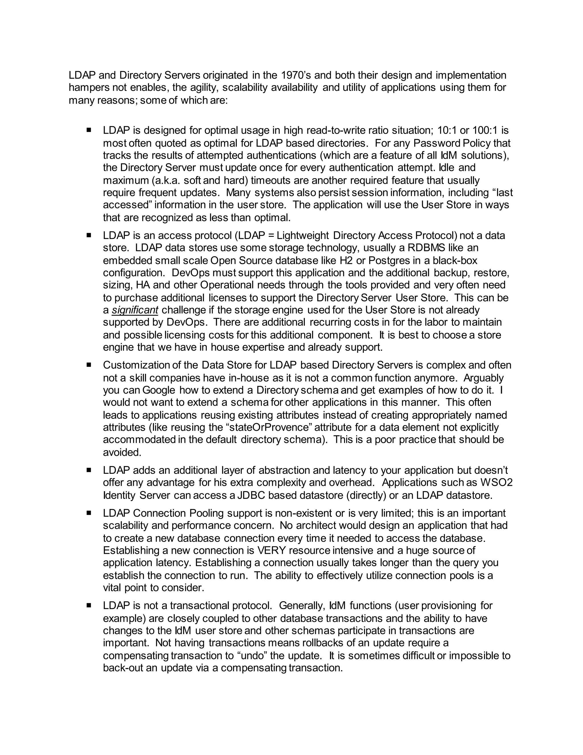 Choosing an IdM User Store technology | DOCX