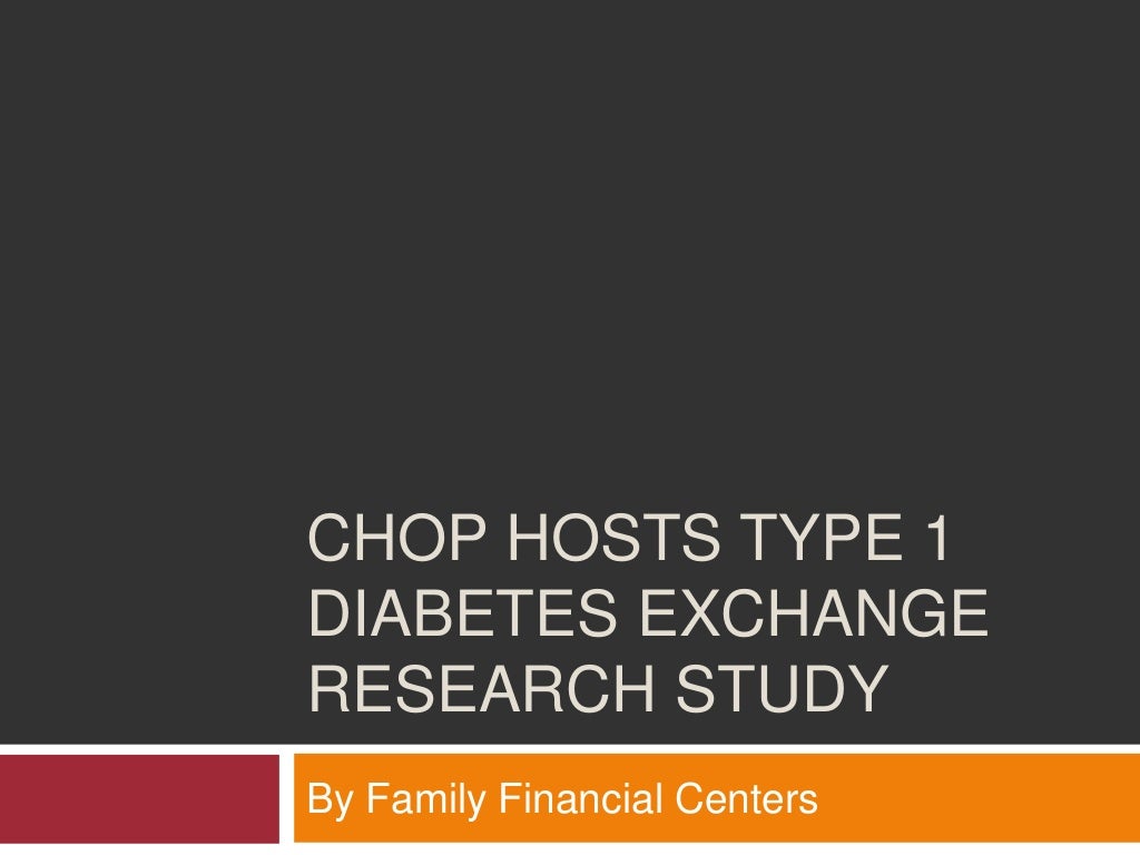 CHOP Hosts Type 1 Diabetes Exchange Research Study