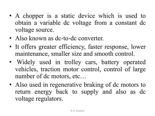 Choppers | PPTX | Consumer Electronics | Technology & Computing