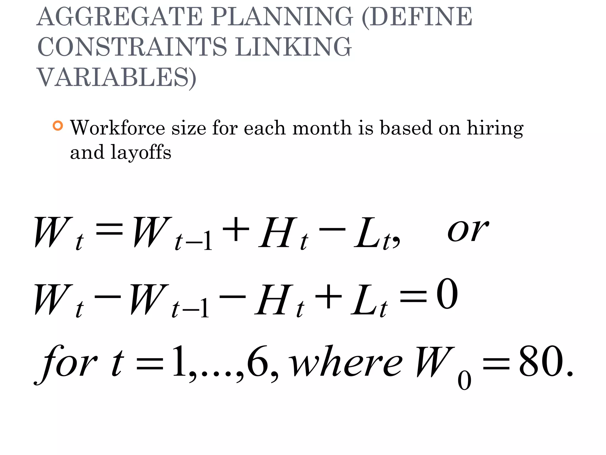 aggregate planning in the supply chain | PPT