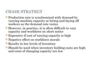 aggregate planning in the supply chain | PPT