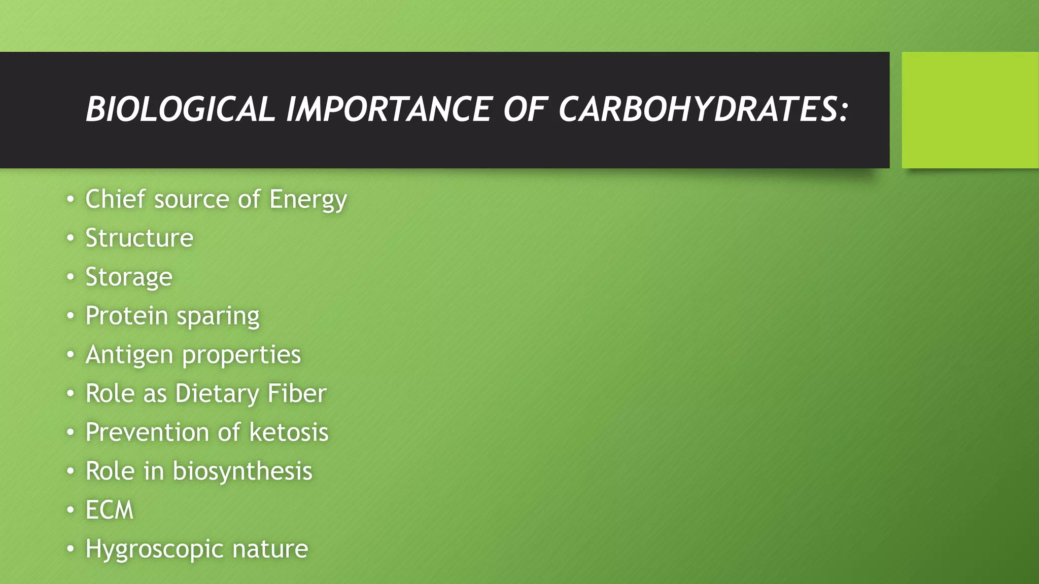 Clinical significance of carbohydrates presentation | PPTX