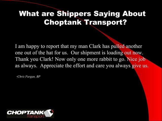 Choptank Transport logistics provider | PPT