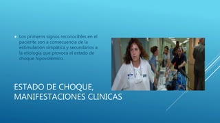 estado de choque Clasificacion | PPTX