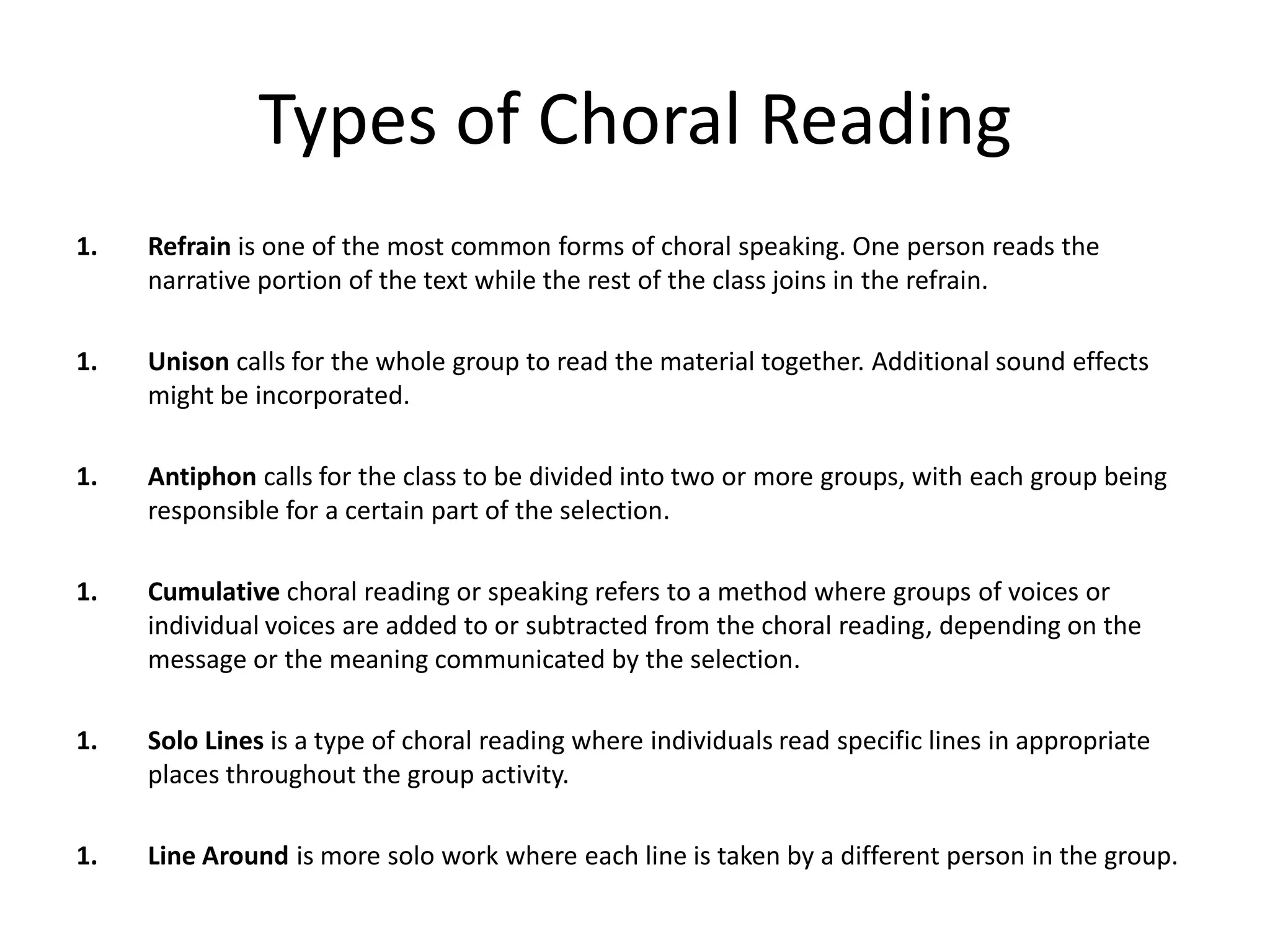 Choral Reading | PPTX