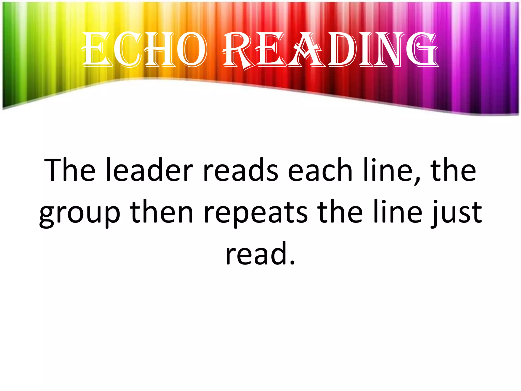 Choral reading (for ECE) | PPTX
