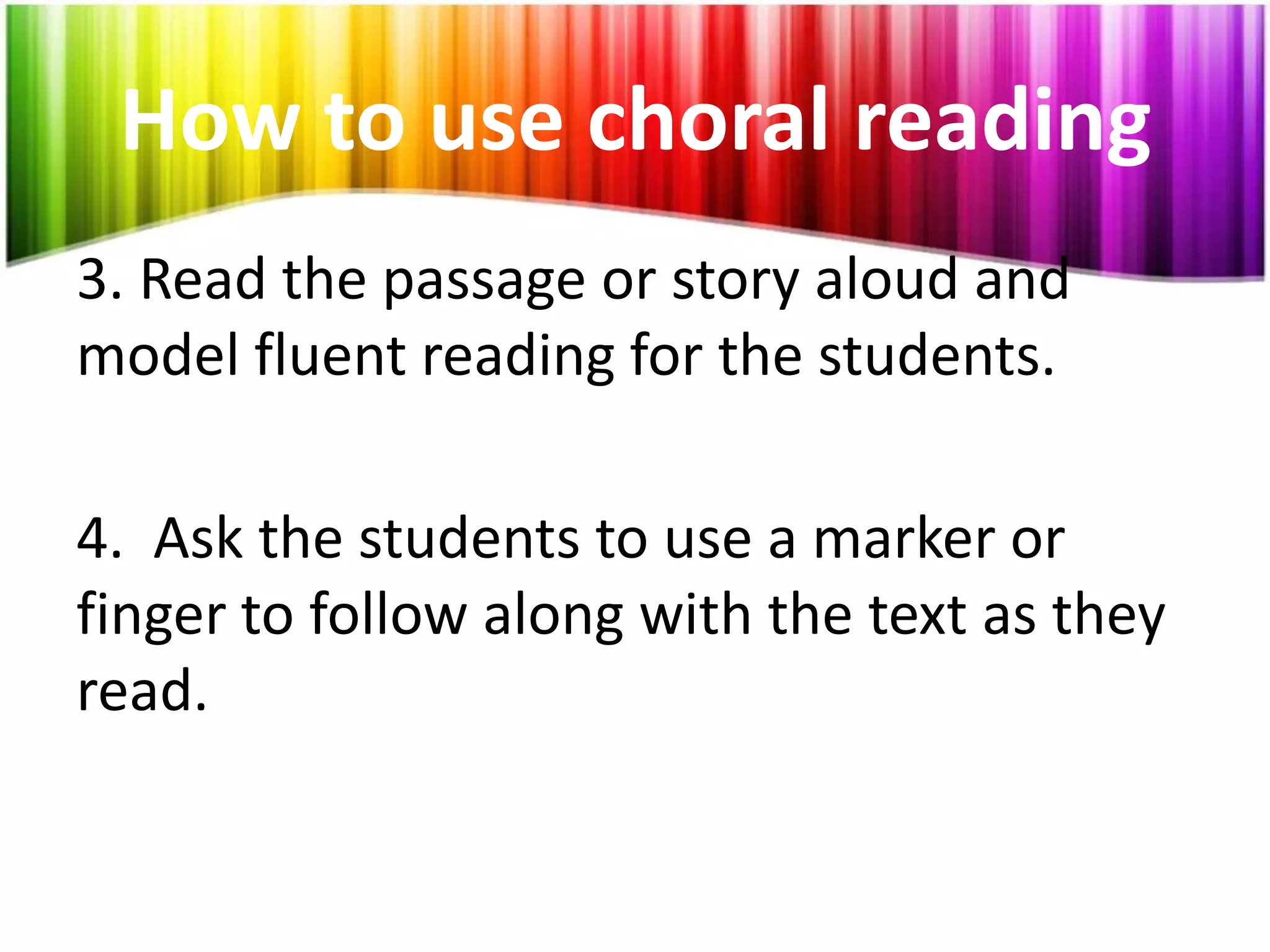 Choral reading (for ECE) | PPTX
