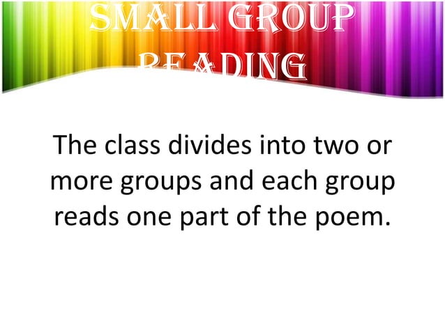 Choral reading (for ECE) | PPTX