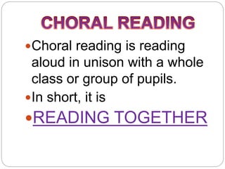 Choral reading | PPTX