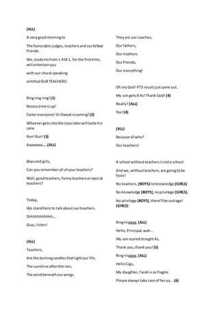 Choral Speaking Text (Form 1) | DOCX