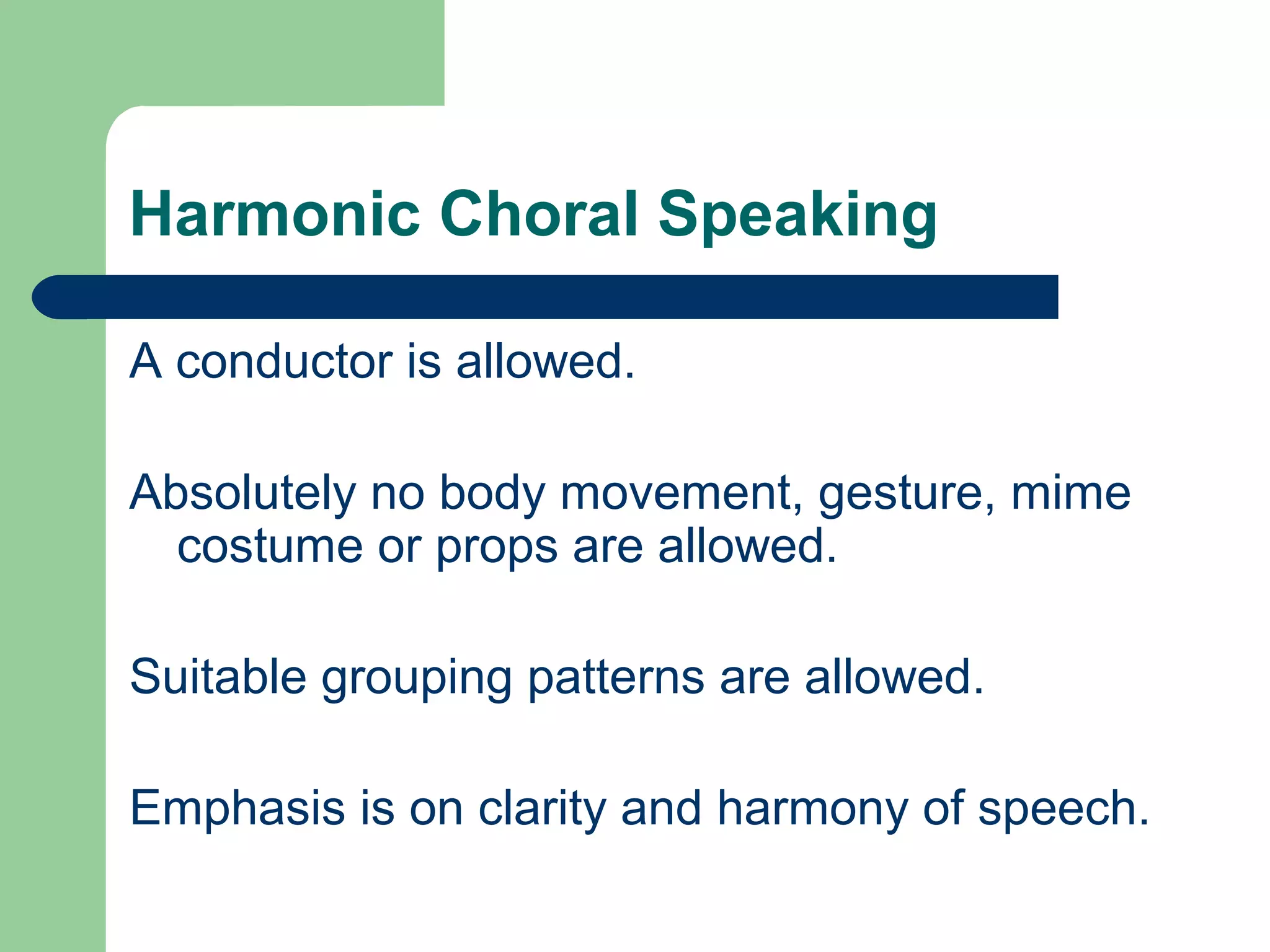 Choral speaking workshop | PPT