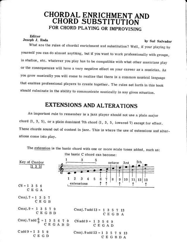Chordal enrichment and chord substitution | PDF