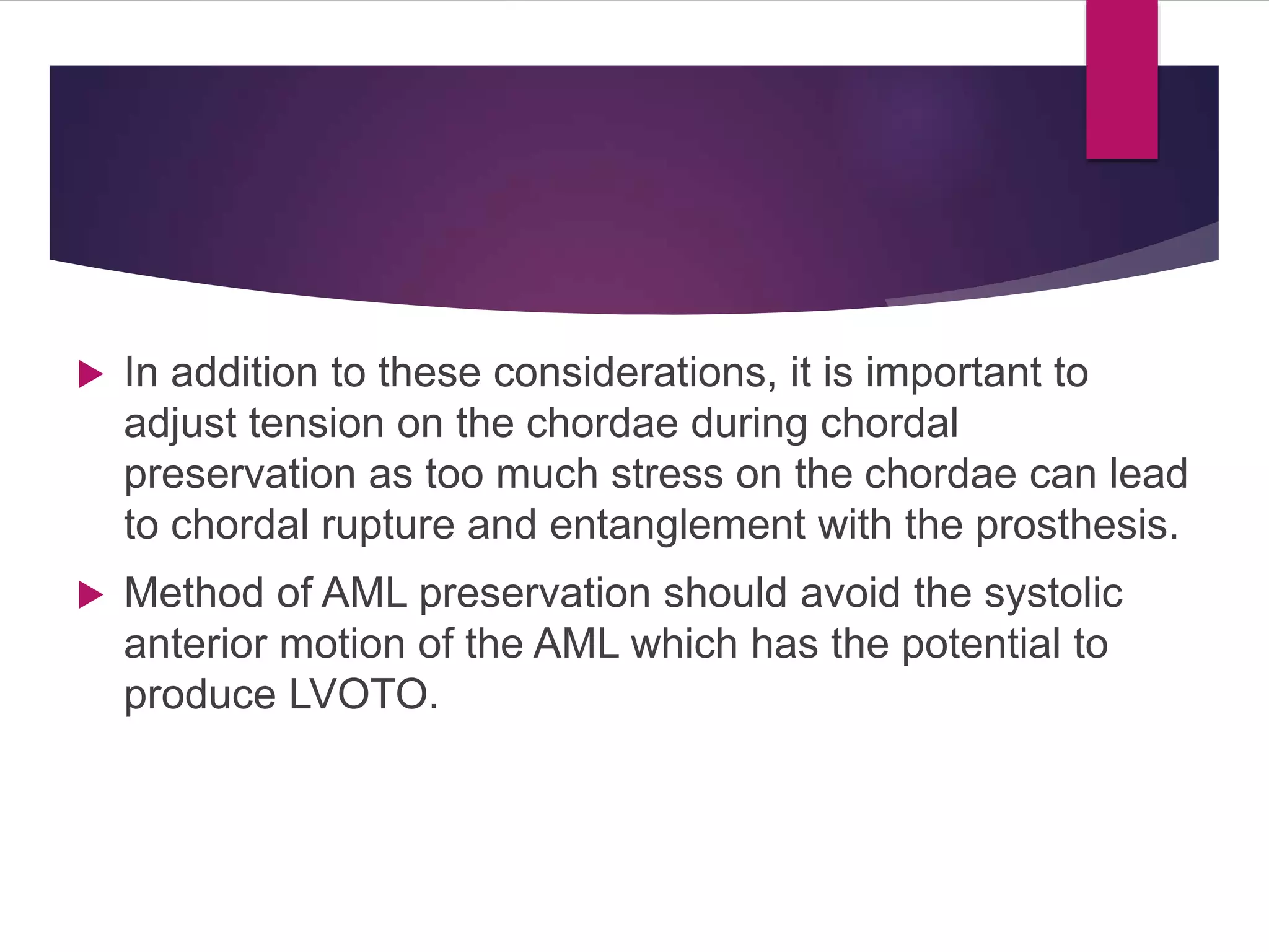 Chordal preservation in mitral valve replacement | PPTX