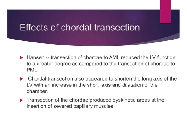 Chordal preservation in mitral valve replacement | PPTX