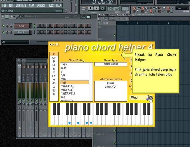 Chord builder using piano chord helper | PPT