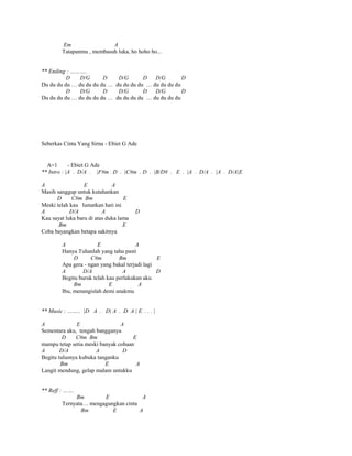 Chord ebiet g ade | DOCX