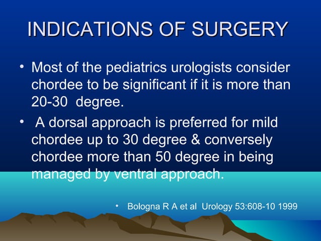 A rational approach in Chordee without hypospadias | PPT