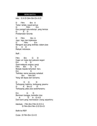 Antara Hujan Dan Air Mata Chord - Cameron Hamilton