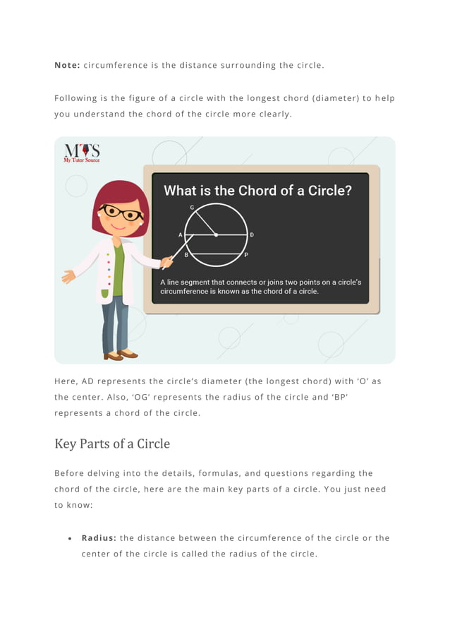 Chord of a Circle Definition Formula Theorem & Examples.pdf | Geography ...