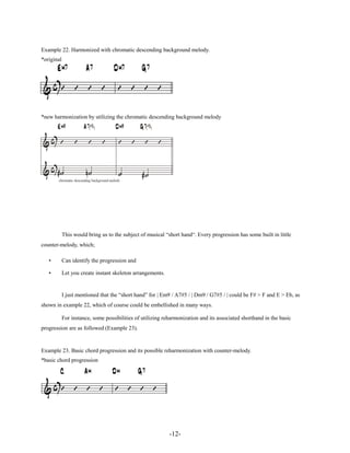 Chord progressions and substitutions jazz reharmonization_-_Tonnie Van Der Heide | PDF