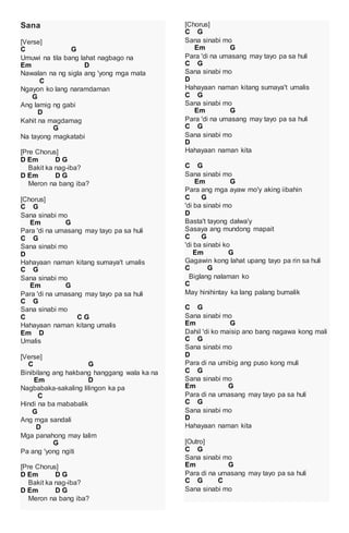 Chords | DOCX | Music | Entertainment