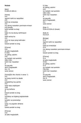 Panalangin Guitar Chords