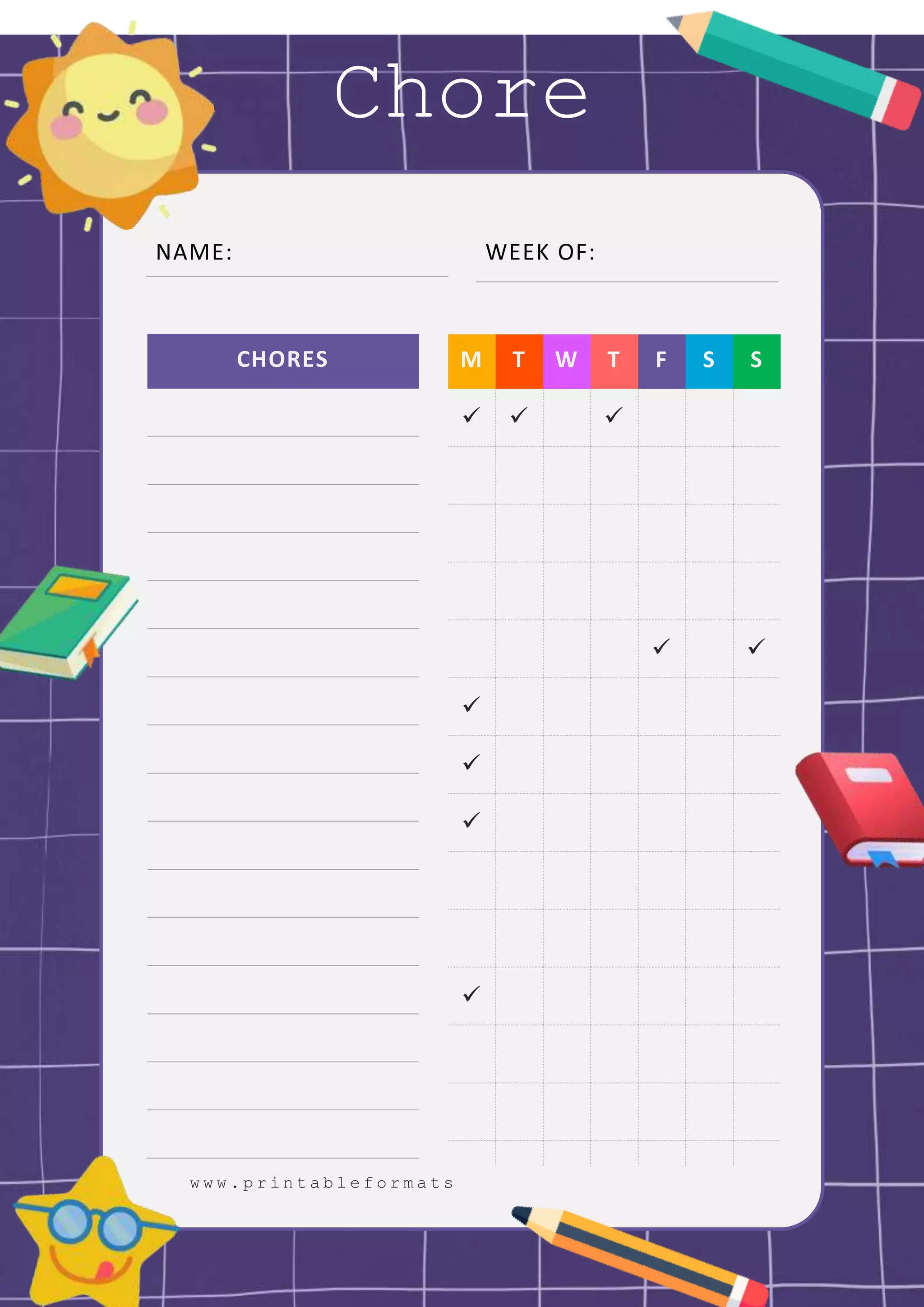 Printable Chore Charts | PDF