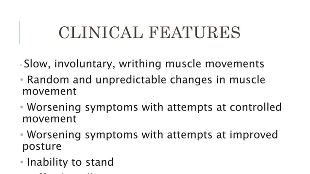 Chorea and Athetosis - Presentation Neuro | PPTX