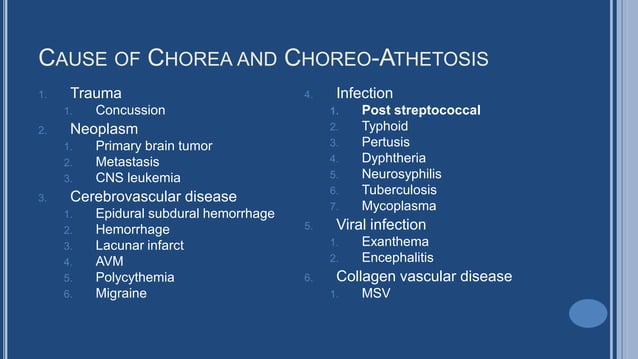 Chorea and ballismus | PPTX