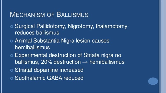 Chorea and ballismus