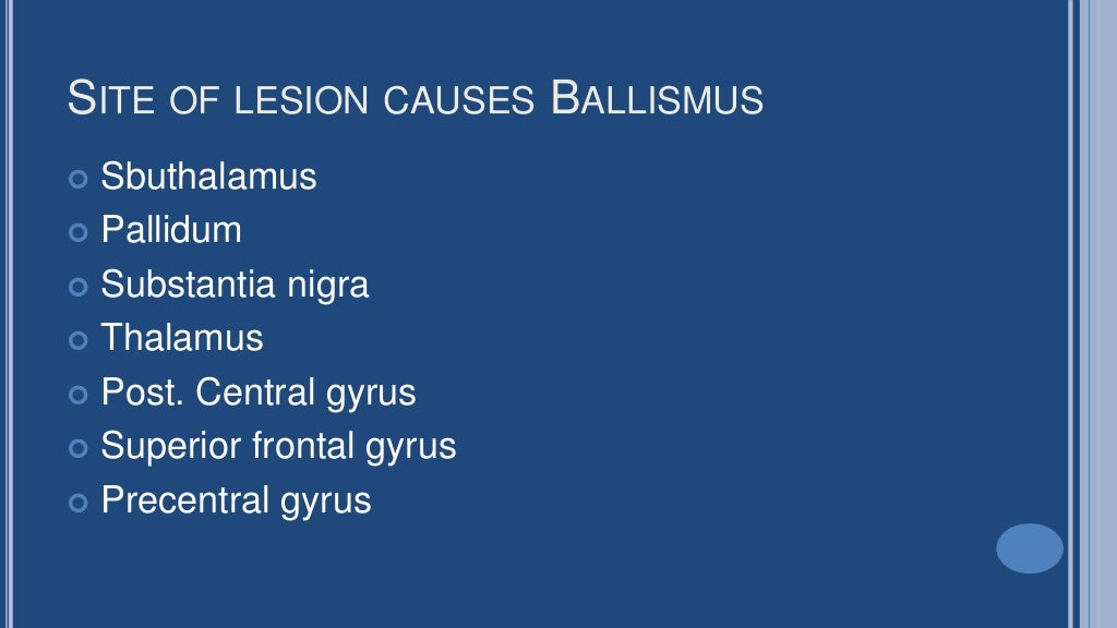 Chorea and ballismus