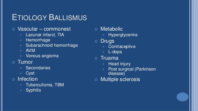 Chorea and ballismus