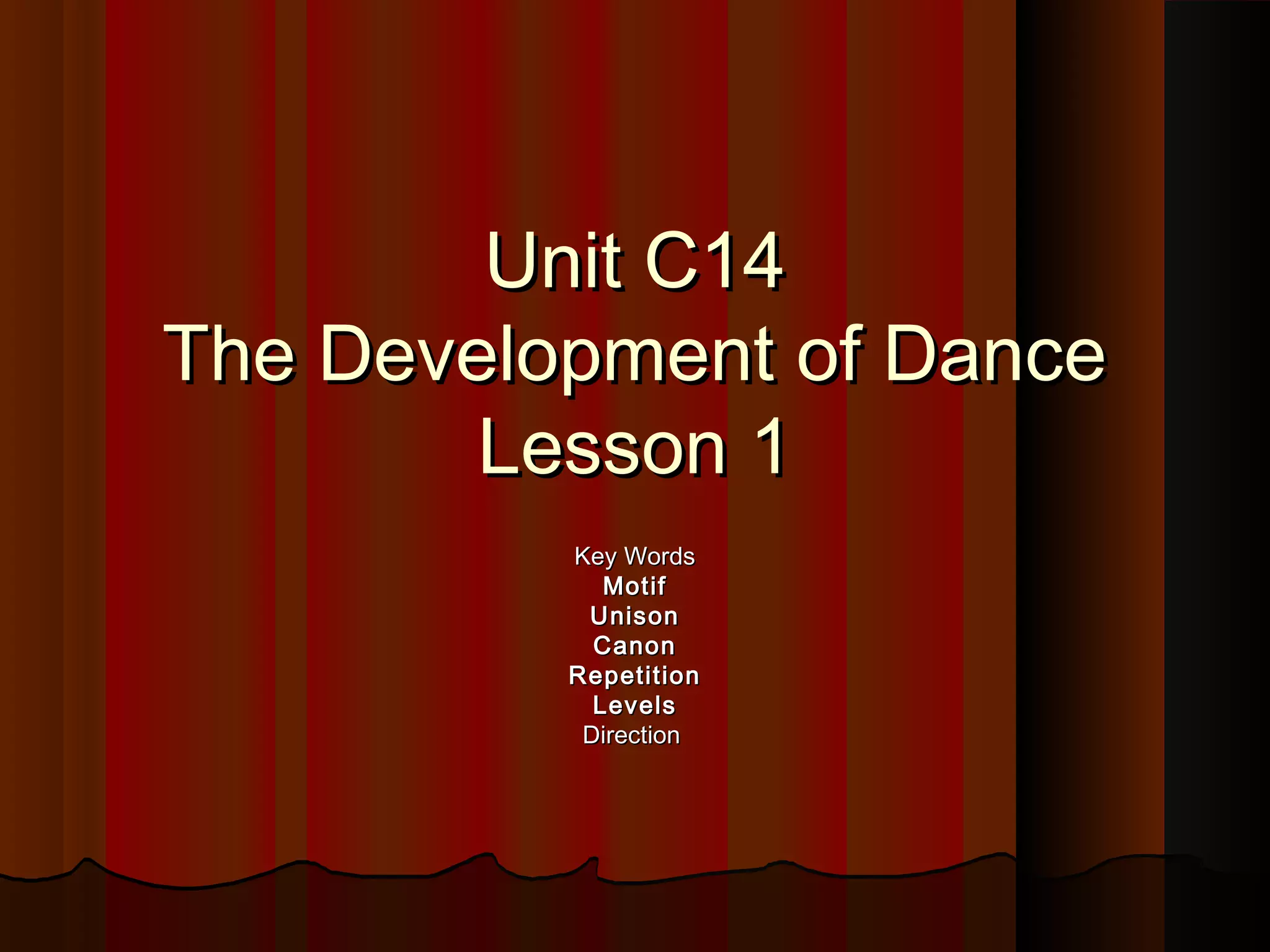 Choreographic devices lesson_1 | PPT