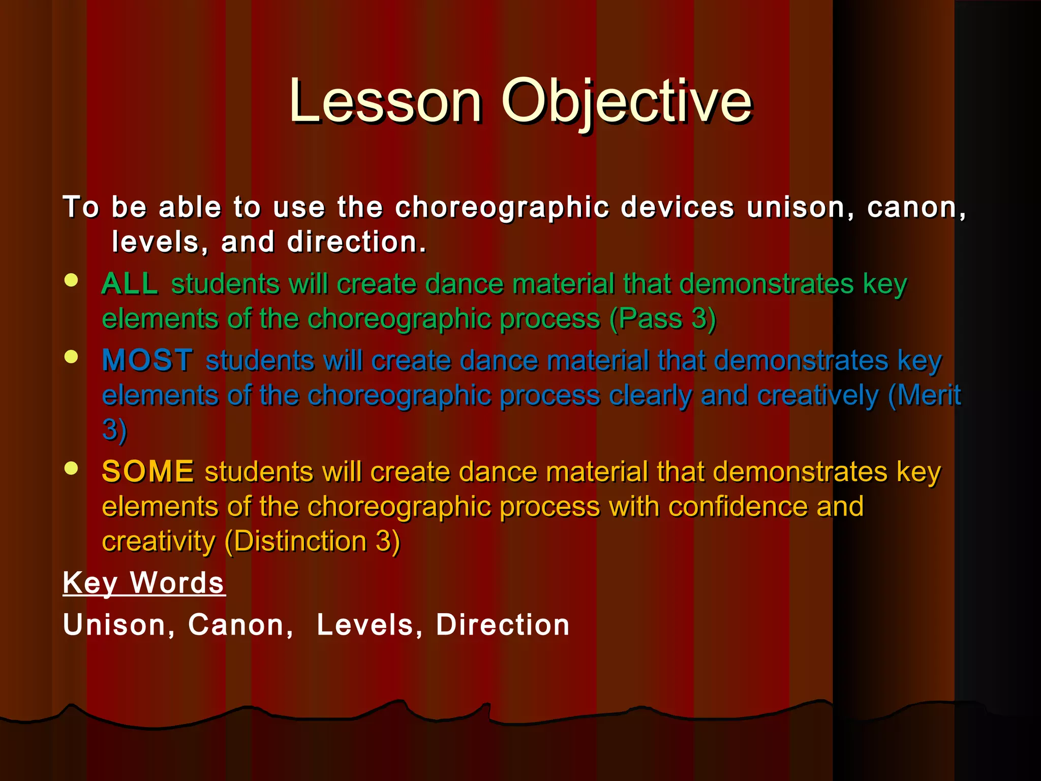 Choreographic devices lesson_1 | PPT